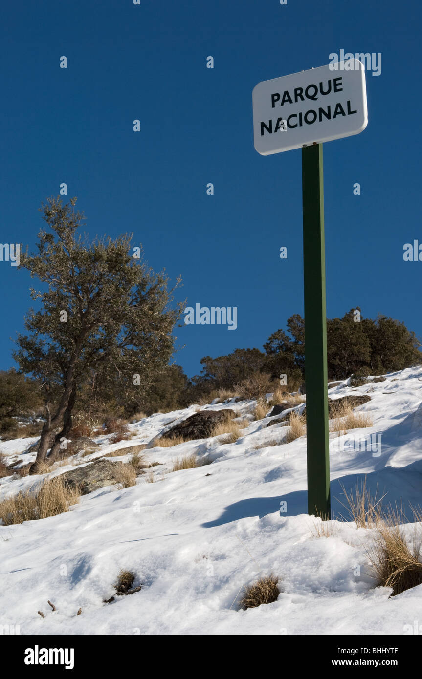 Sign for the Sierra Nevada National Park Stock Photo - Alamy