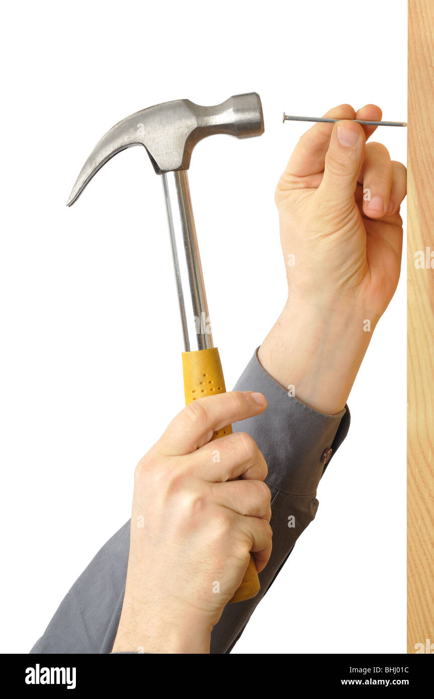 Hammer and Nail Stock Photo - Alamy