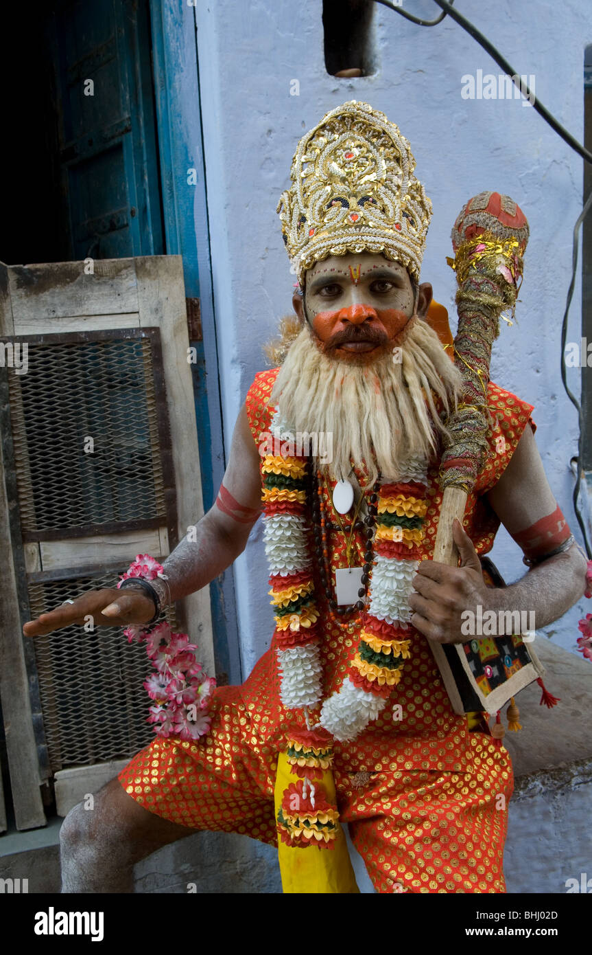 Pushkar during the Pushkar Fair, Rajasthan, India. Man dressed as ...