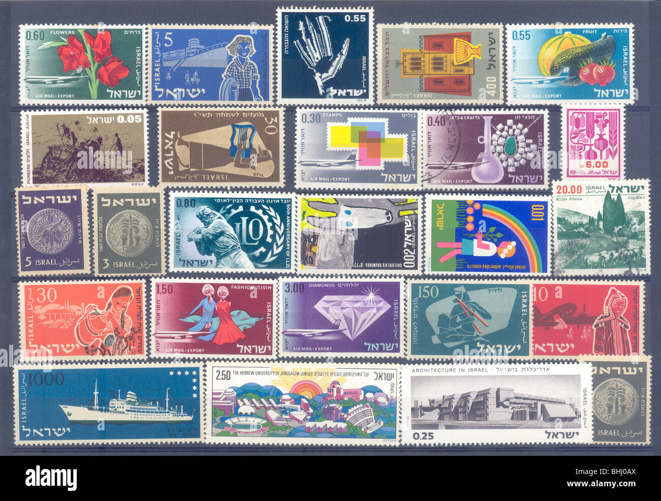 Israel vintage stamp album Stock Photo - Alamy