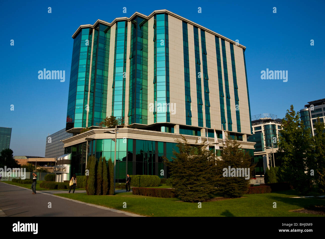 New Belgrade, modern building Stock Photo - Alamy