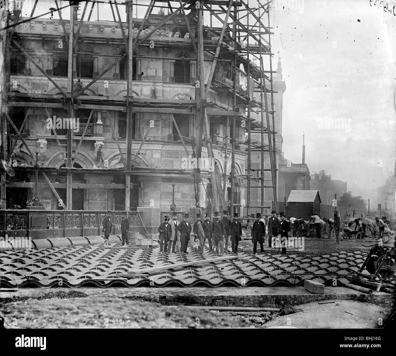 Holborn Viaduct, Camden, London, looking west, 1869. Artist: Henry ...