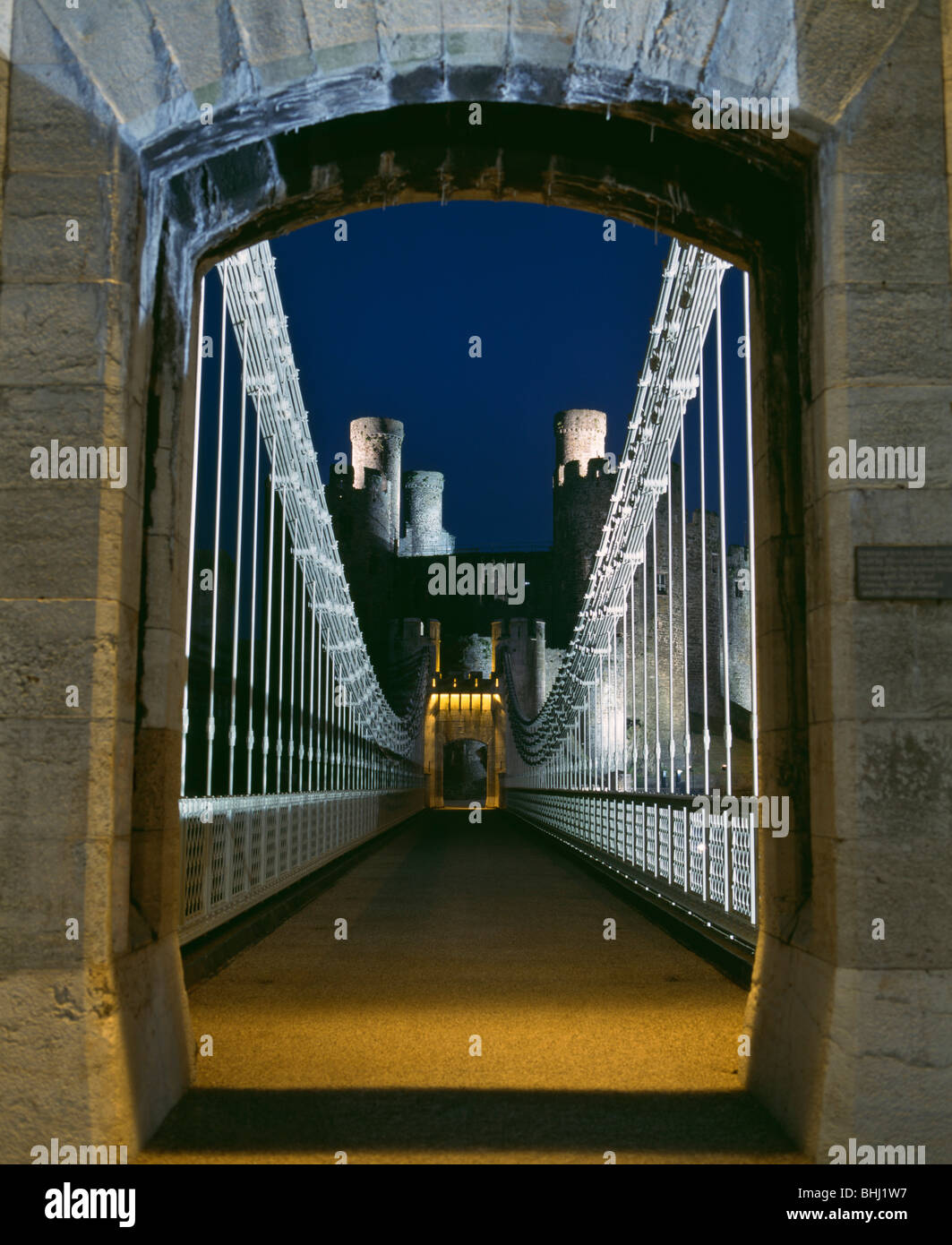 Conwy castle telford suspension bridge north wales uk conwy hi-res ...