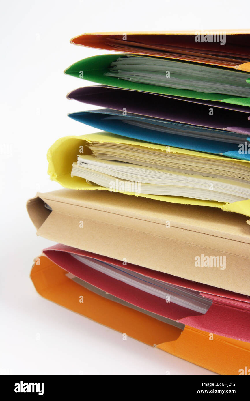 Stack of Folders Stock Photo - Alamy
