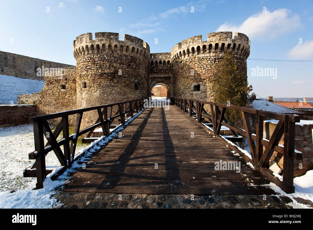 Belgrade, Kalemegdan castle, winter Stock Photo - Alamy