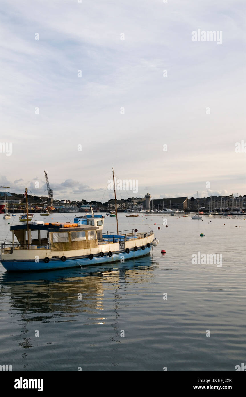 View from ferry across St Mawes to Falmouth,Cornwall England UK Stock ...