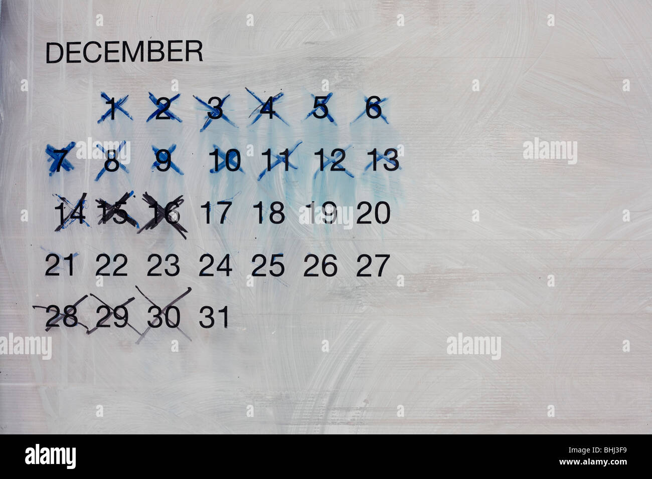 Calendar days crossed hi-res stock photography and images - Alamy