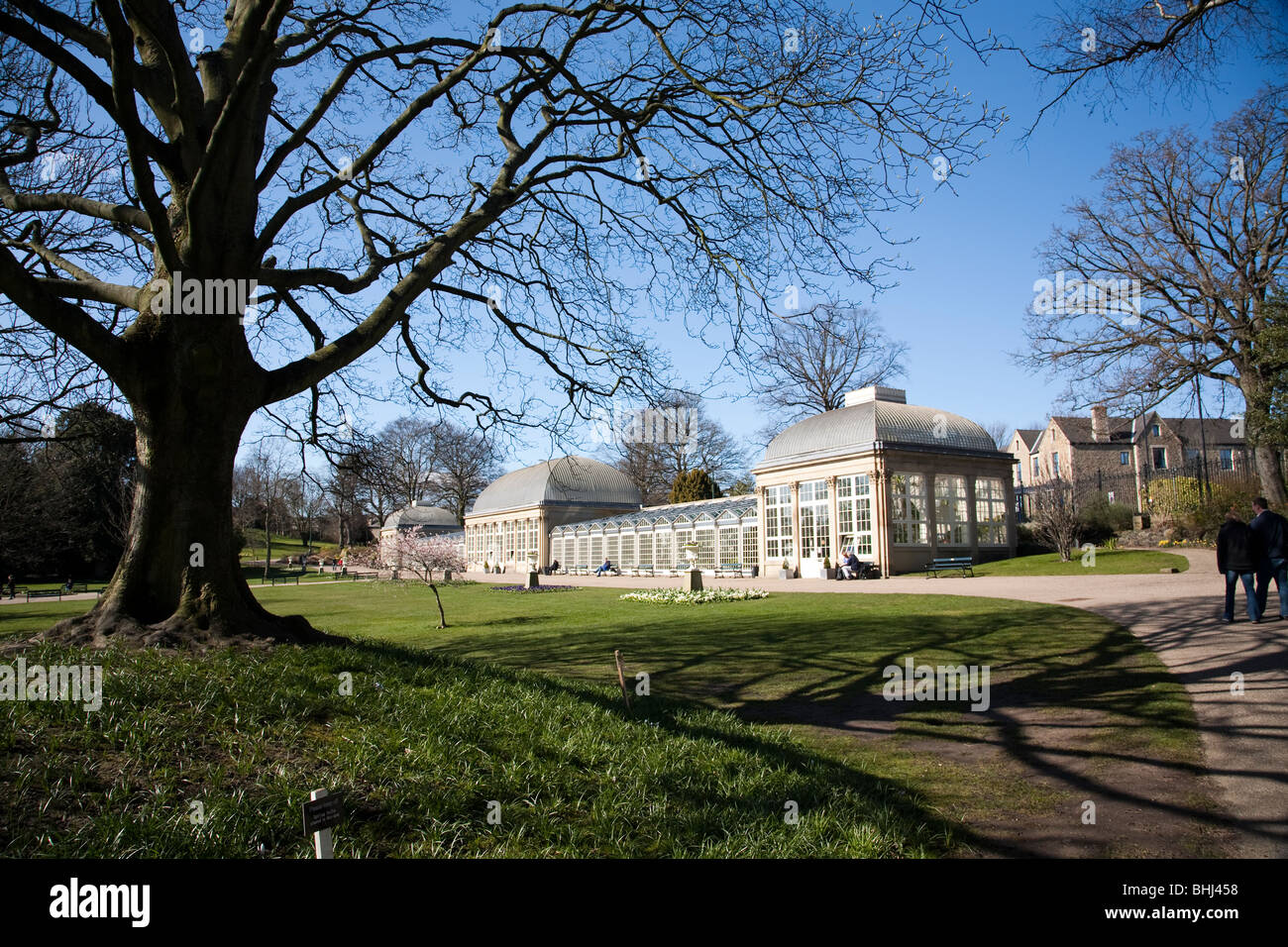 The pavilions in the Botanical Gardens, Sheffield Stock Photo - Alamy