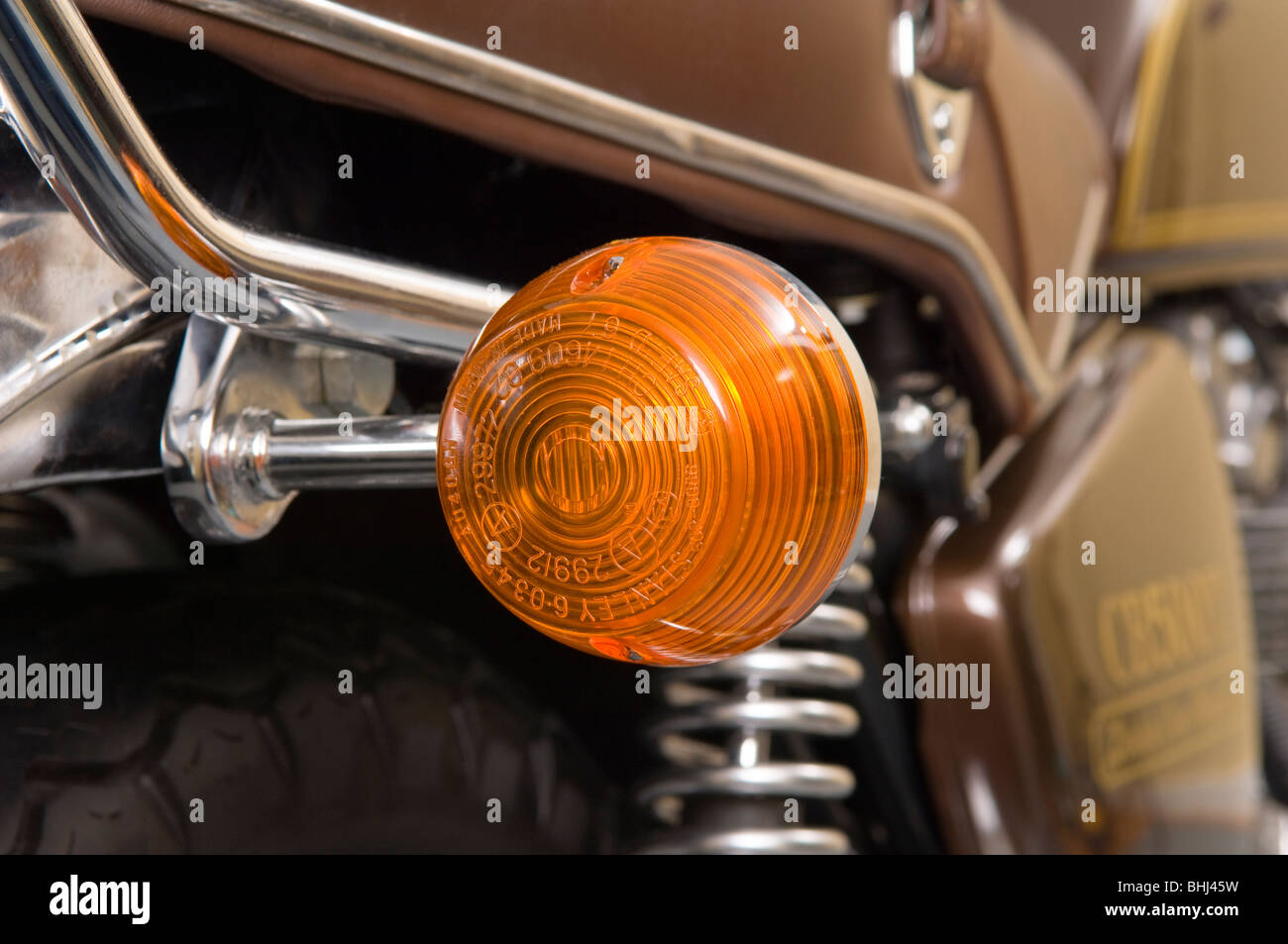 Rear indicator on a Honda CB500T motorcycle Stock Photo - Alamy