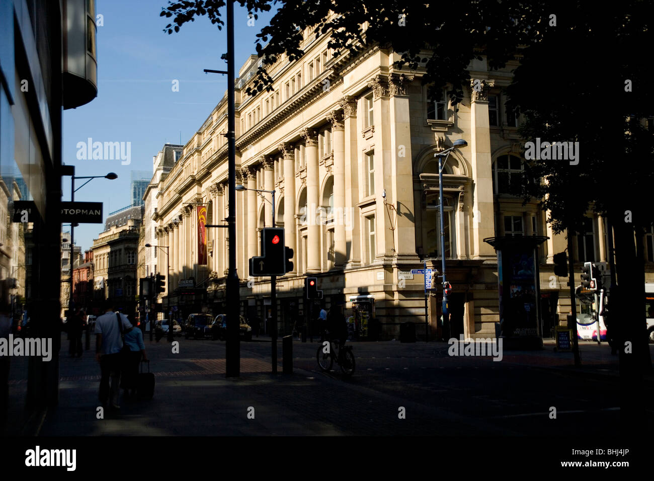 The Royal Exchange Building and Cross Street in Manchester Stock Photo ...
