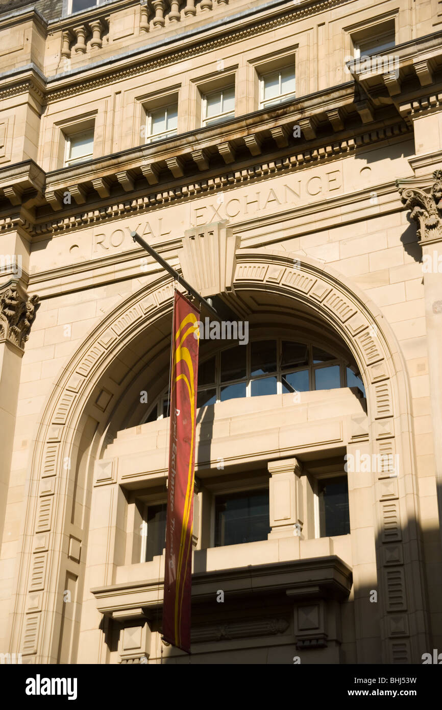 The Royal Exchange Building on Cross Street in Manchester Stock Photo ...