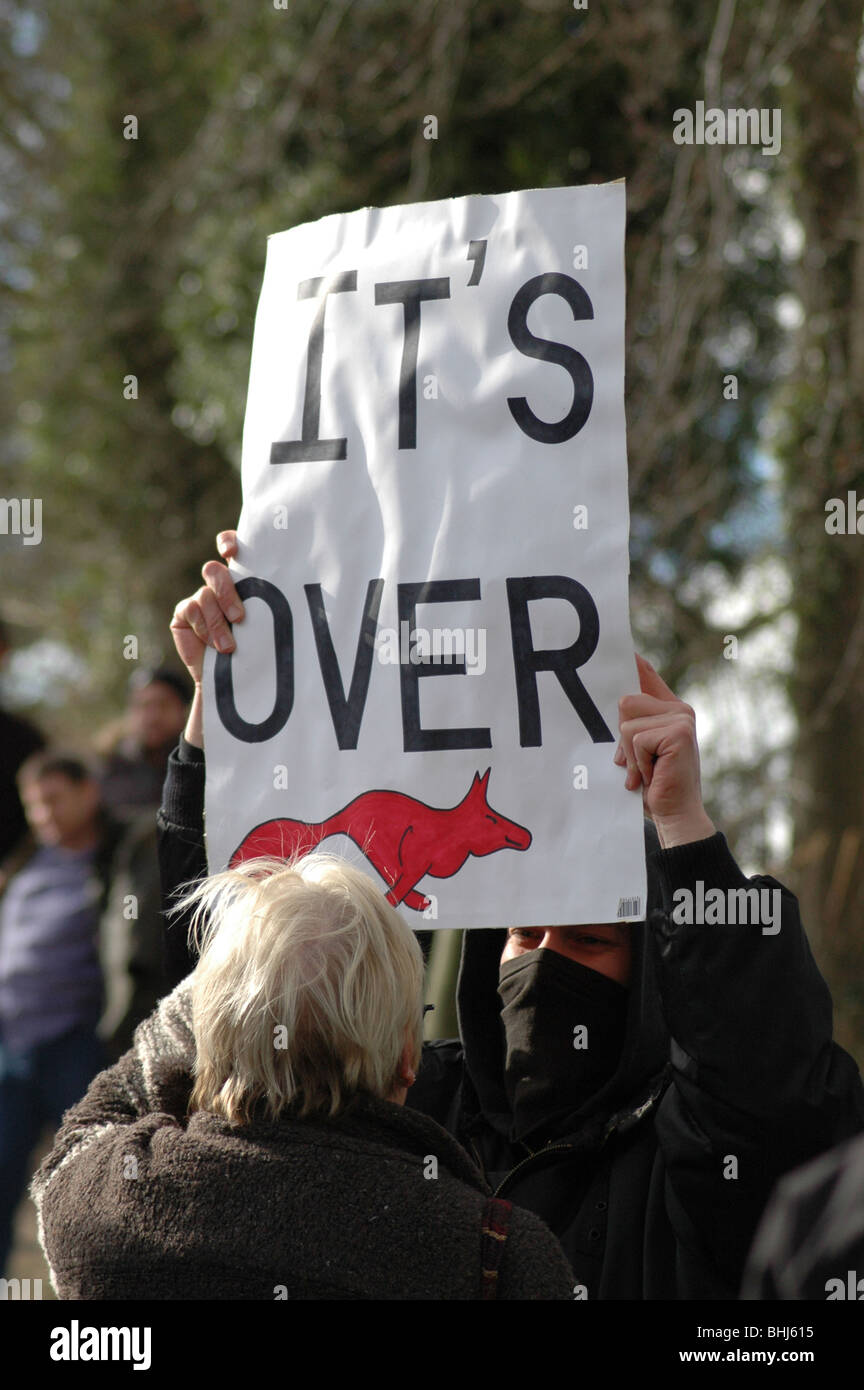 Hunting protest sign hi-res stock photography and images - Alamy