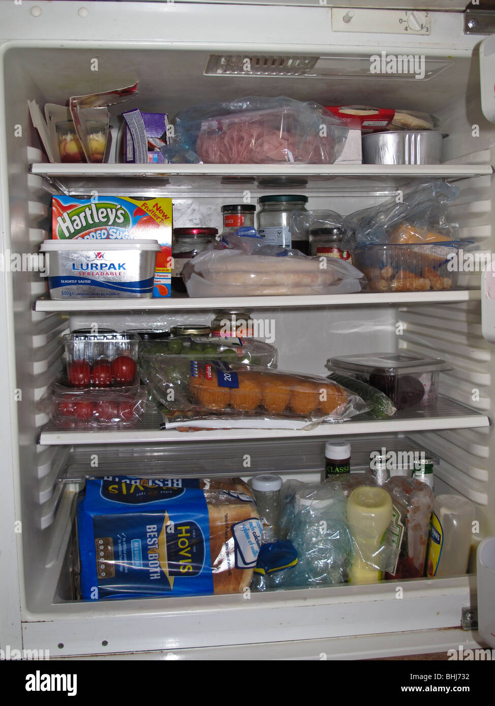 Food inside domestic refrigerator Stock Photo - Alamy