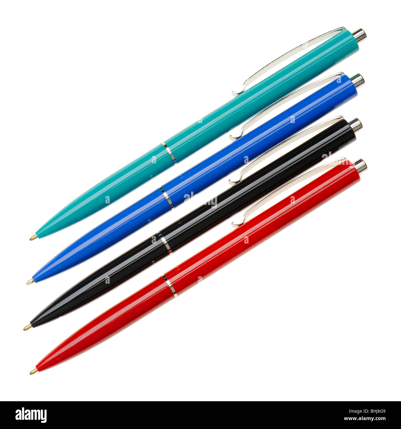 Color pens. It is isolated on a white background Stock Photo - Alamy