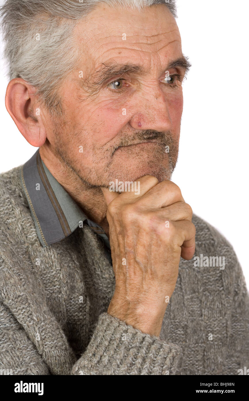 Mature grizzled man isolated hi-res stock photography and images - Alamy