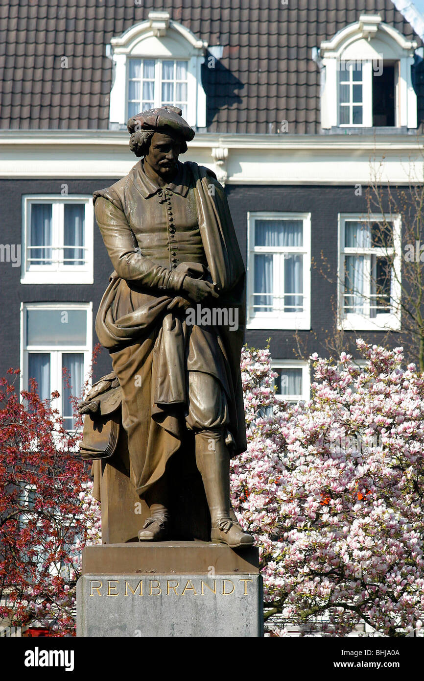 STATUE OF REMBRANDT, REMBRANDT PLEIN, AMSTERDAM, NETHERLANDS Stock ...
