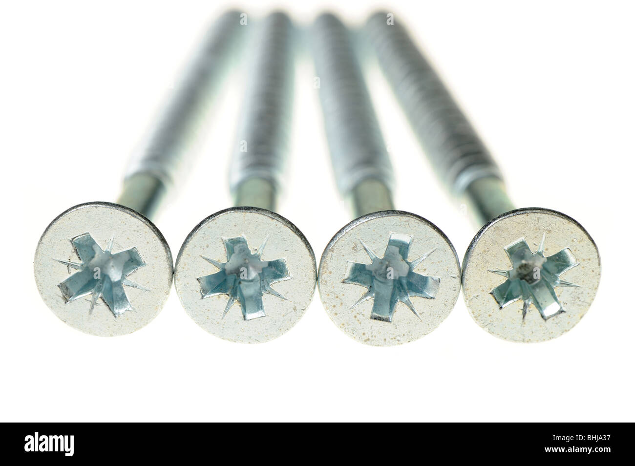 Screws. A object for montage it is isolated on a white background Stock ...