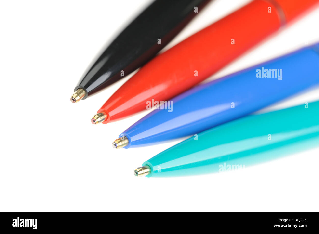 Color pens. It is isolated on a white background Stock Photo - Alamy