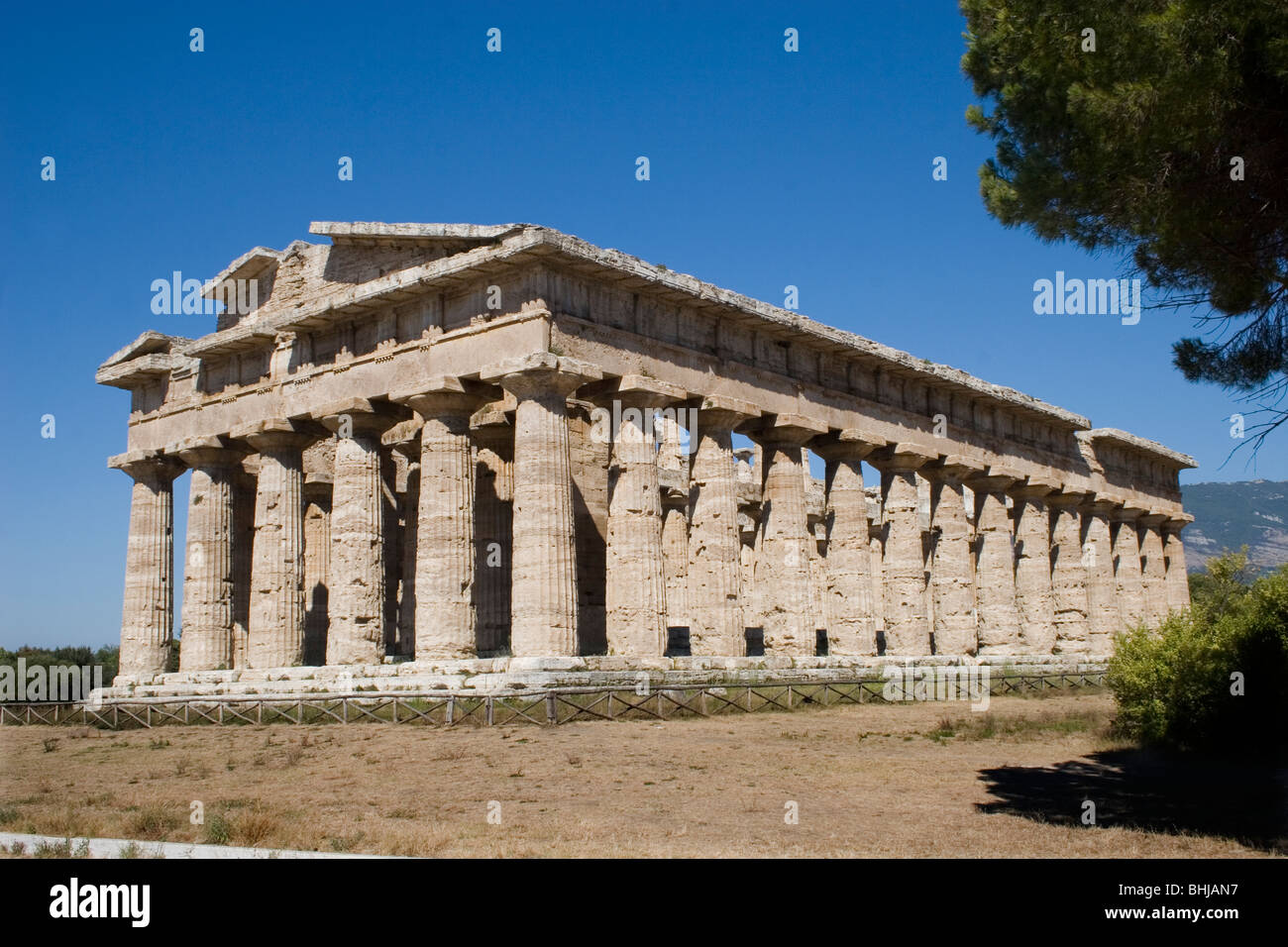 Ancient temple in Paestum, Campania, Italy. Europe Stock Photo - Alamy