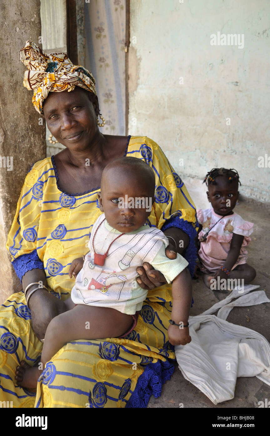 In the gambia people live in extended families hi-res stock photography ...