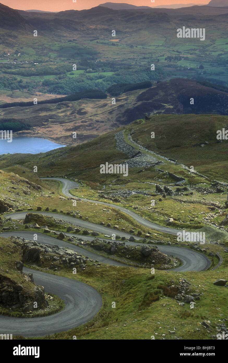 Welsh Mountain road Stock Photo - Alamy
