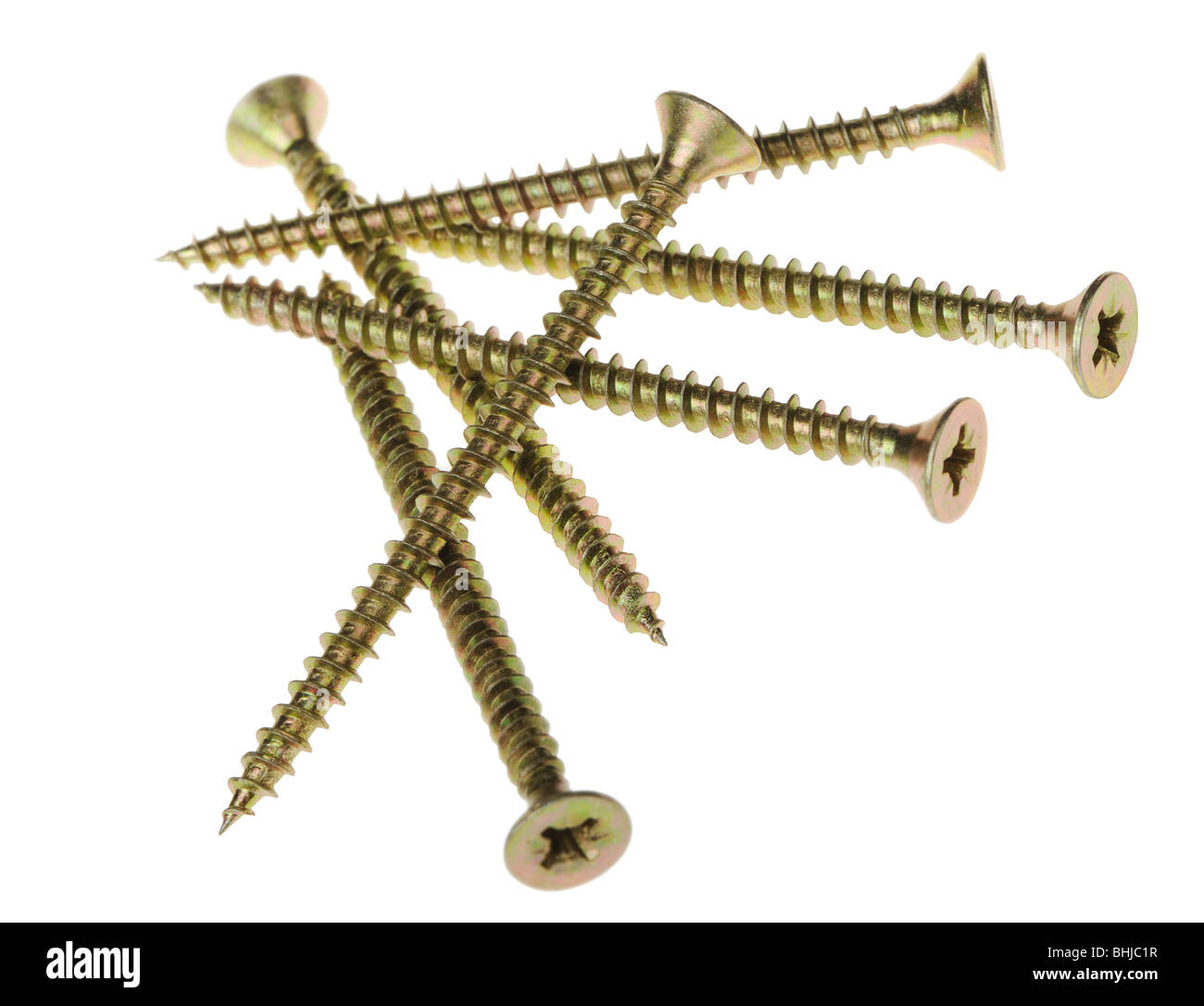 Screws. A object for montage it is isolated on a white background Stock ...