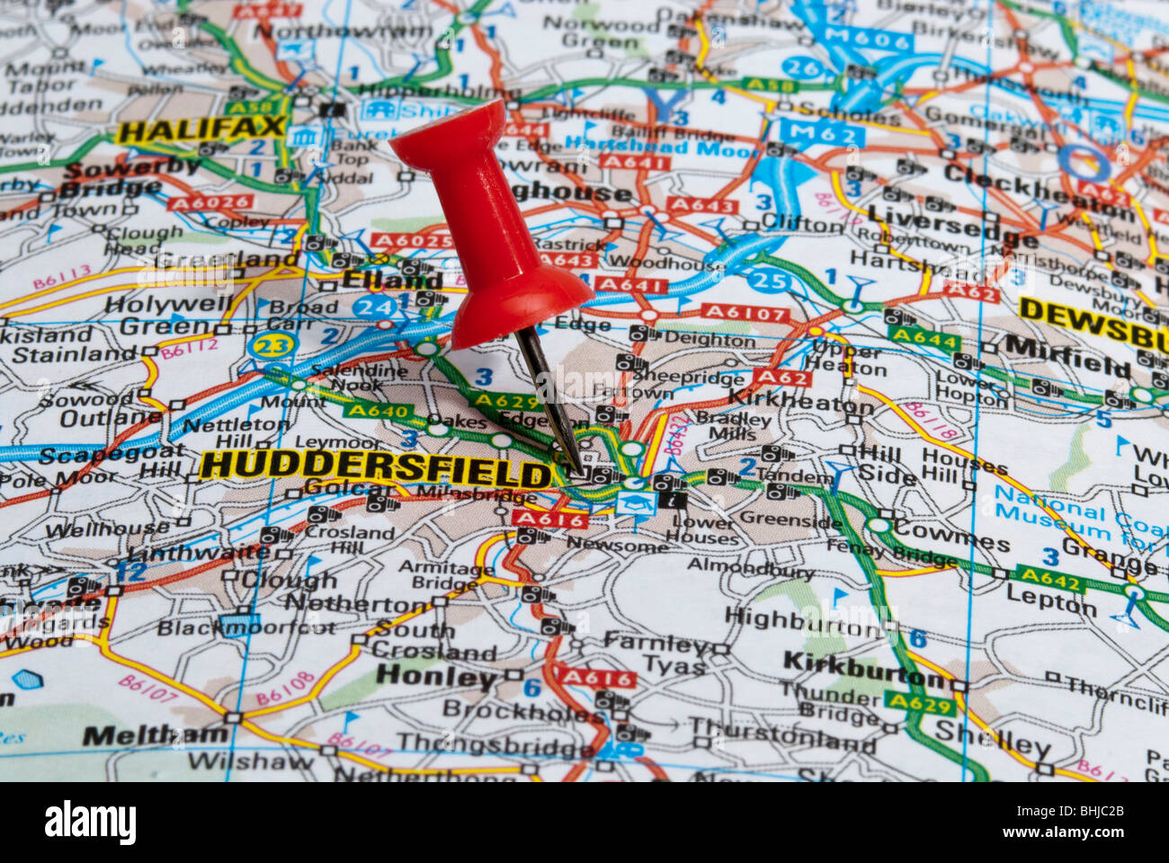Map of huddersfield hi-res stock photography and images - Alamy