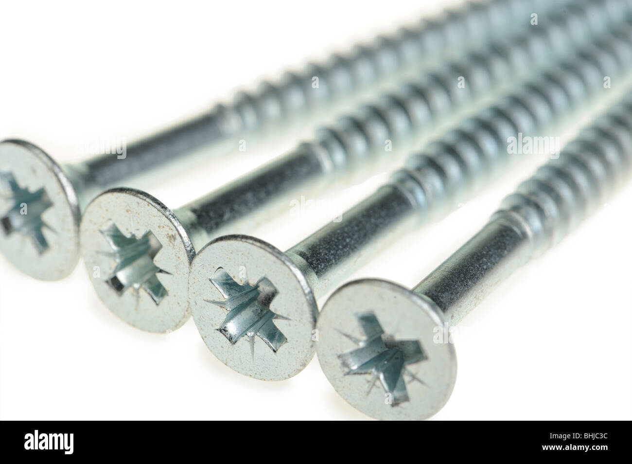Screws. A object for montage it is isolated on a white background Stock ...