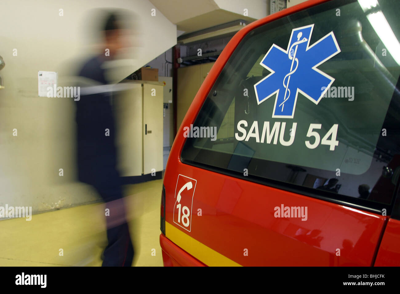 Samu firefighter mobile emergency medical services hi-res stock ...