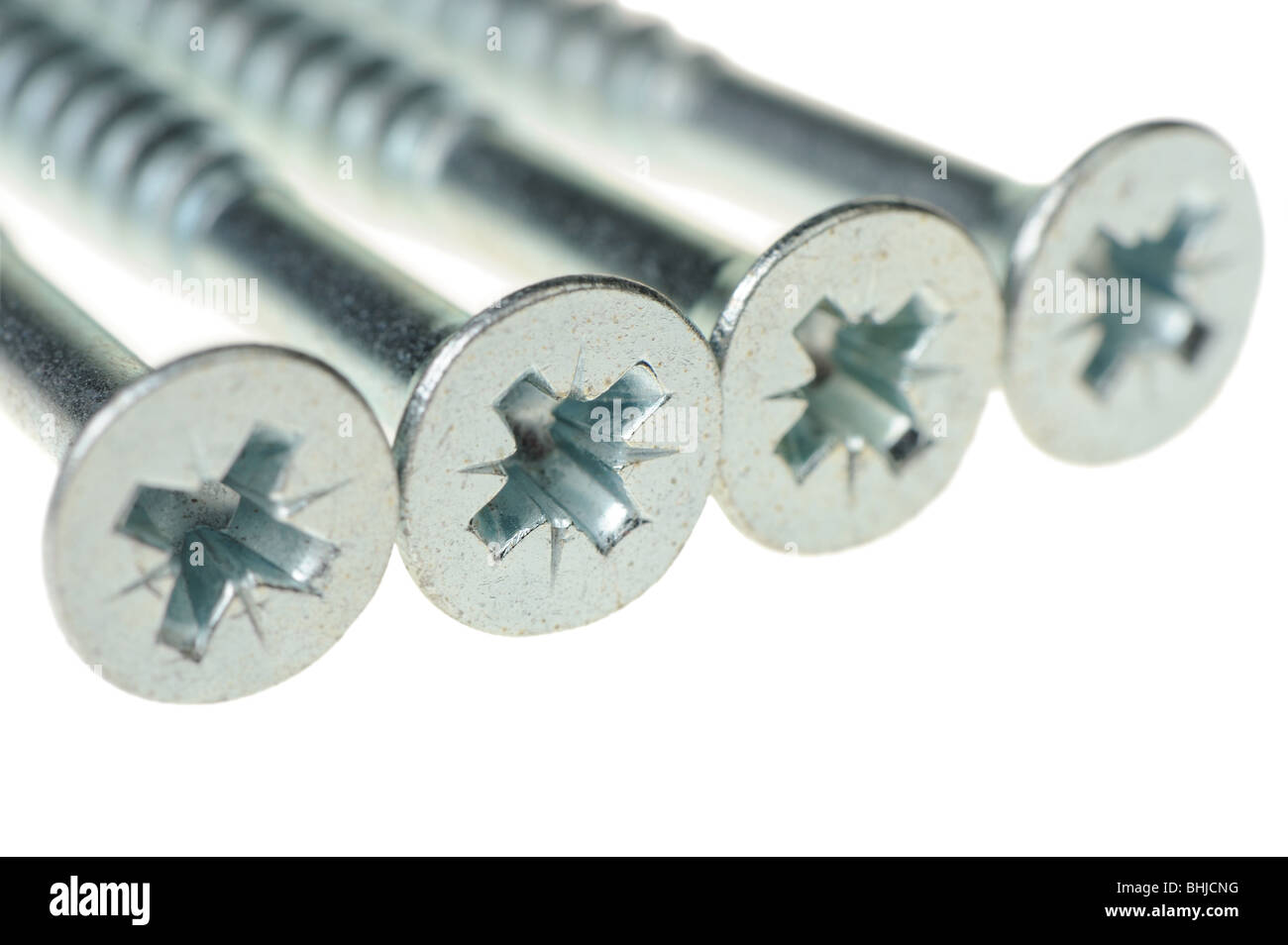 Screws. A object for montage it is isolated on a white background Stock ...