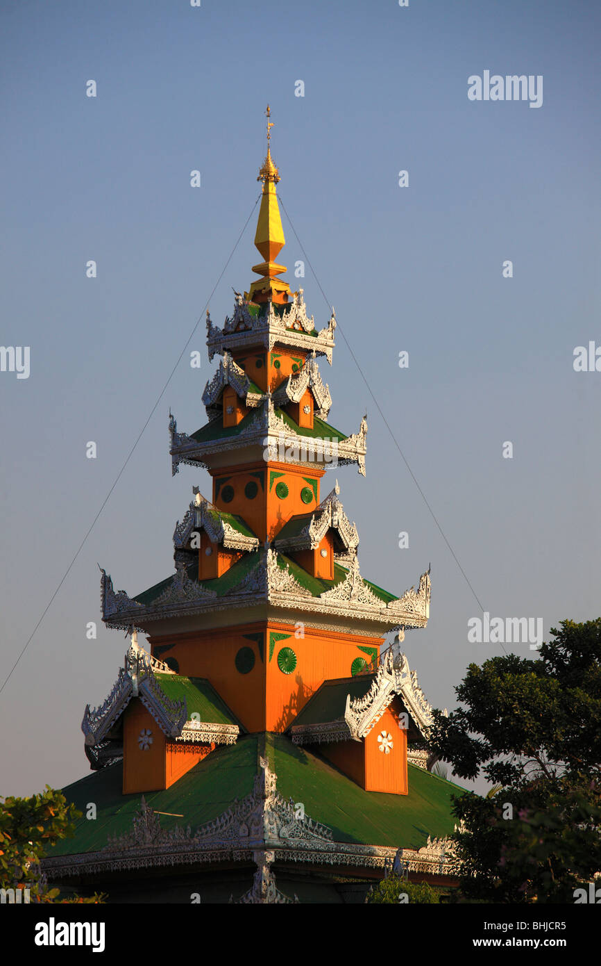 Myanmar, Burma, Yangon, Rangoon, buddhist monastery spire Stock Photo ...