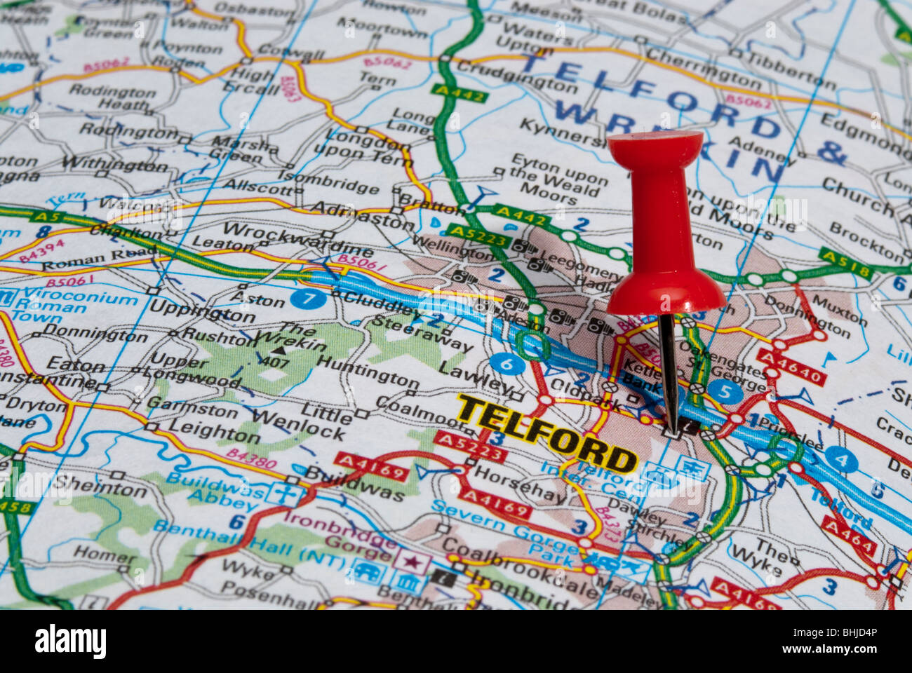 Telford map hi-res stock photography and images - Alamy