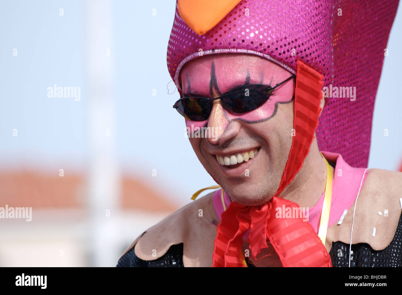 LIMASSOL - FEBRUARY 14: Participant from Chickens Theme Group during ...