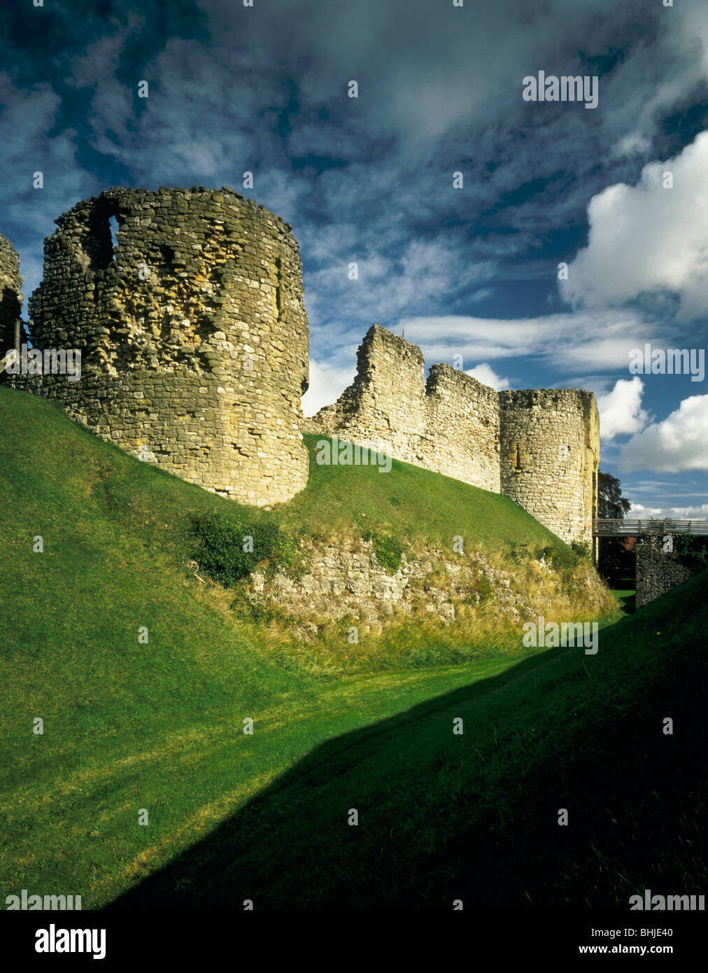 The 12th century Helmsley Castle, North Yorkshire, 1985. Artist ...