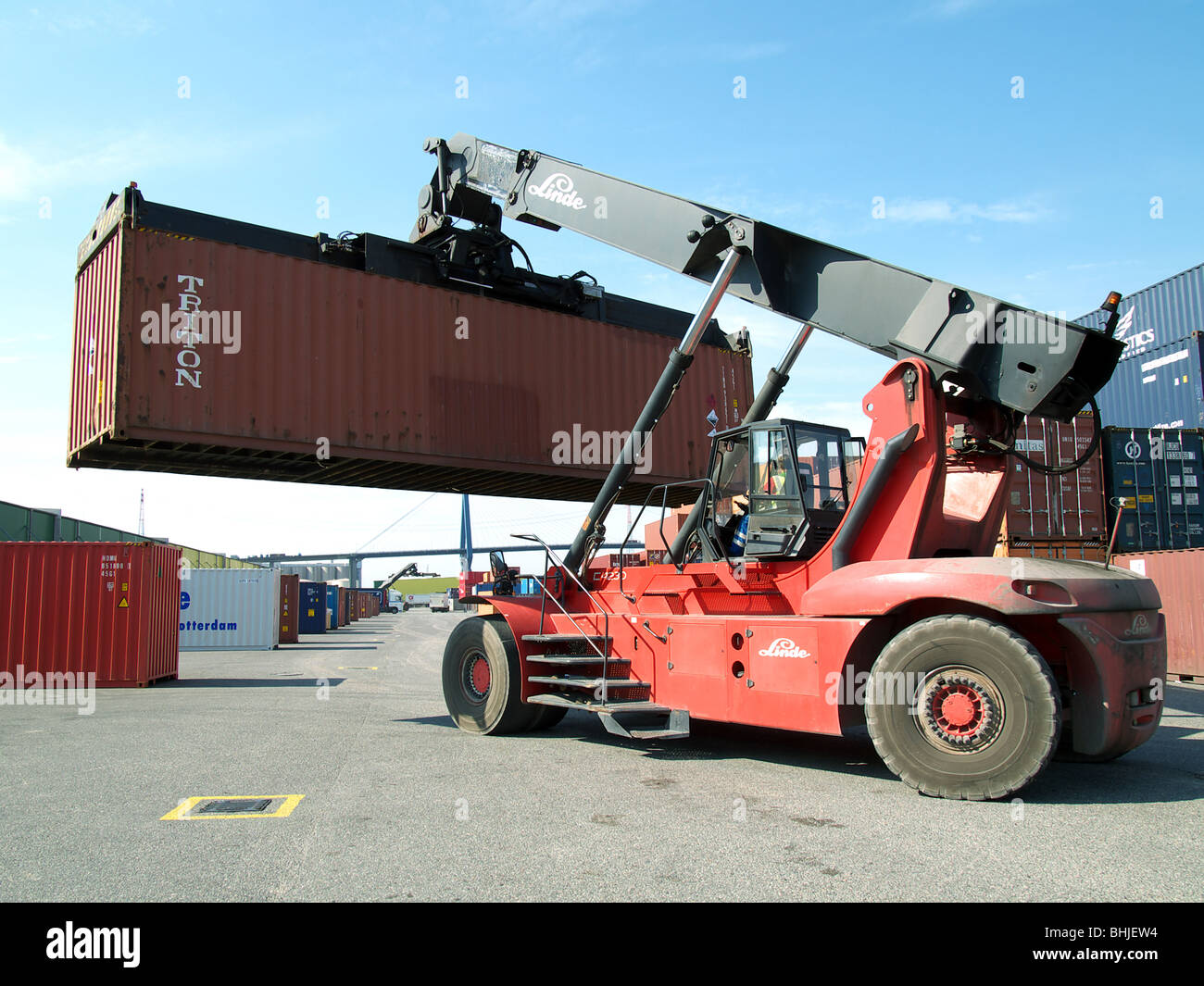 Container Dispatch at Container Packing Center, Tollerort in the Port ...