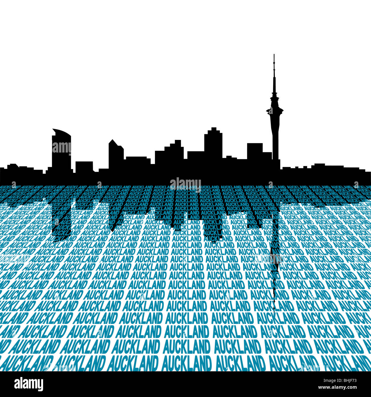 Auckland city skyline illustration hi-res stock photography and images ...