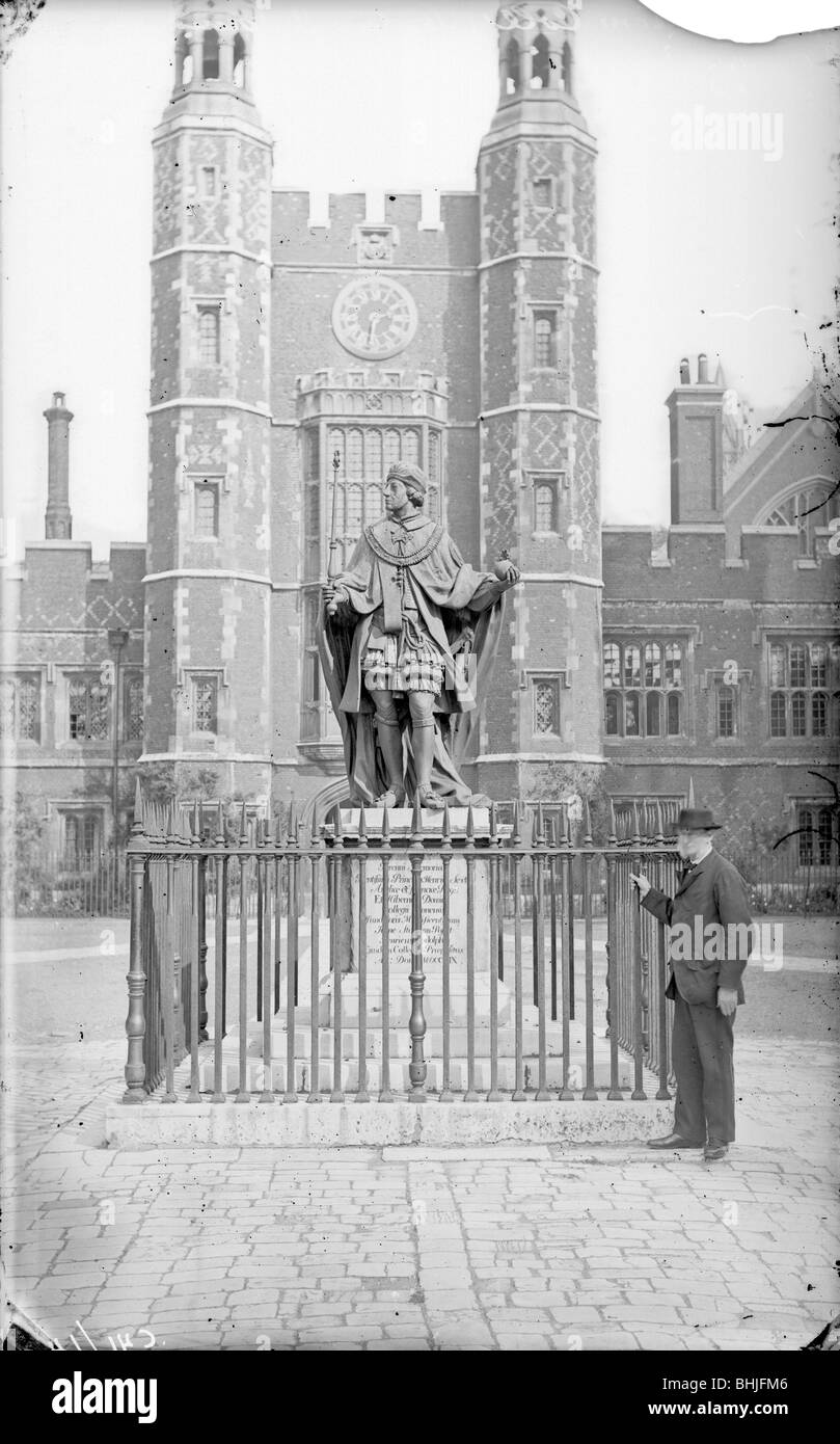 Statue of King Henry VI, Eton College, Berkshire, c1860-c1922. Artist ... Statue of King Henry VI, Eton College, Berkshire, c1860-c1922. Artist ...