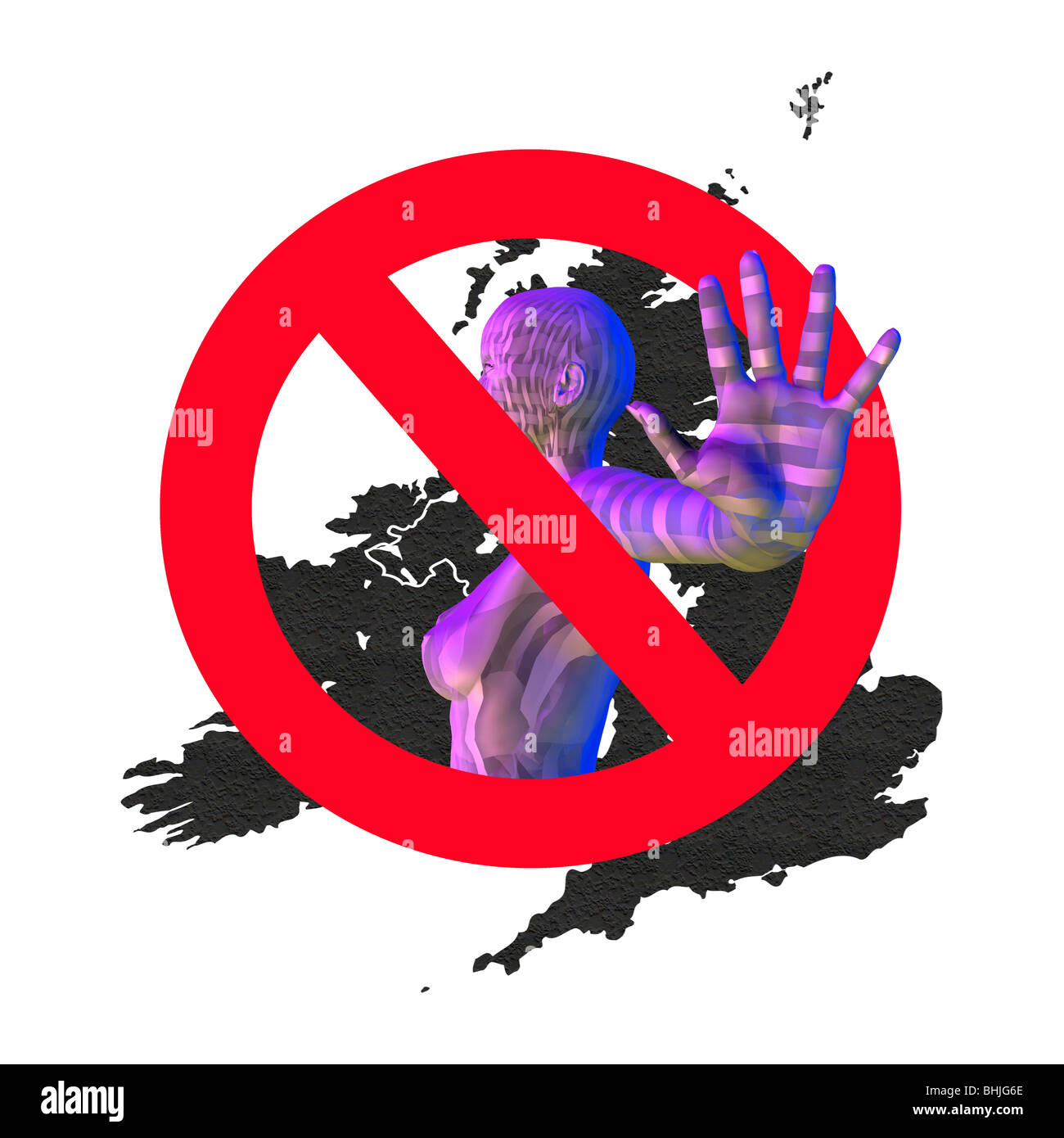 No entry sign hand Cut Out Stock Images & Pictures - Alamy