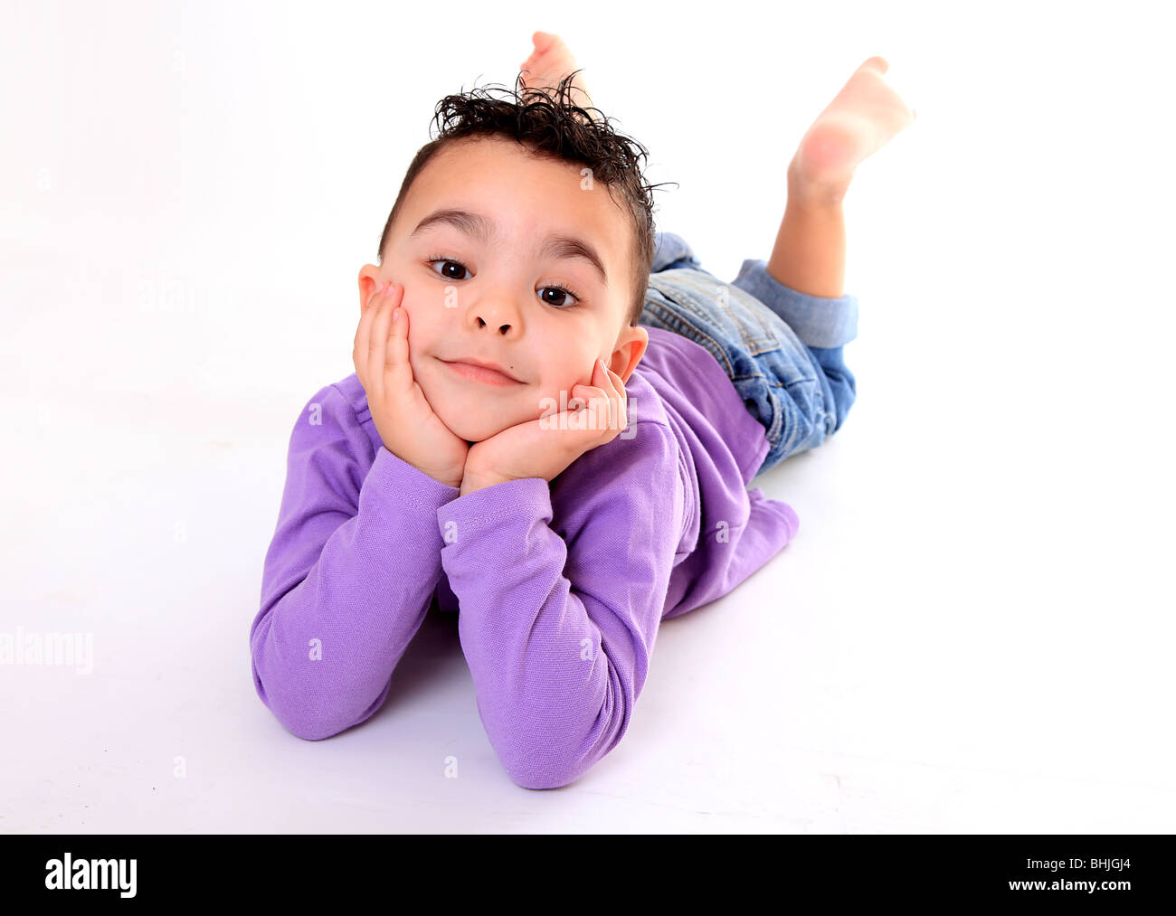Child posing to camera Cut Out Stock Images & Pictures - Alamy