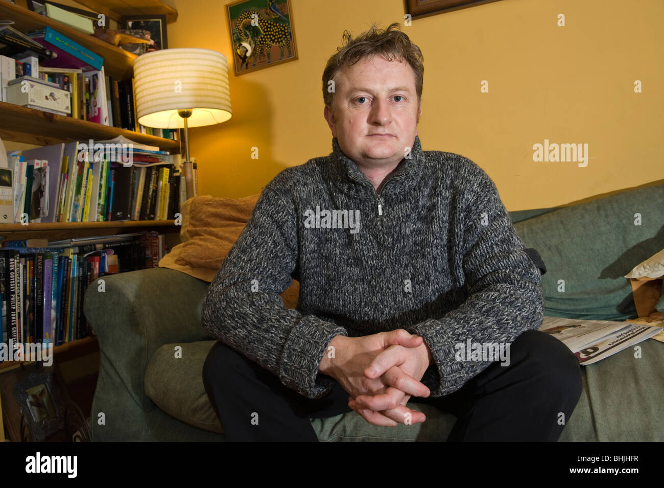 Jake Griffiths leader of Wales Green Party pictured at home in Cardiff ...