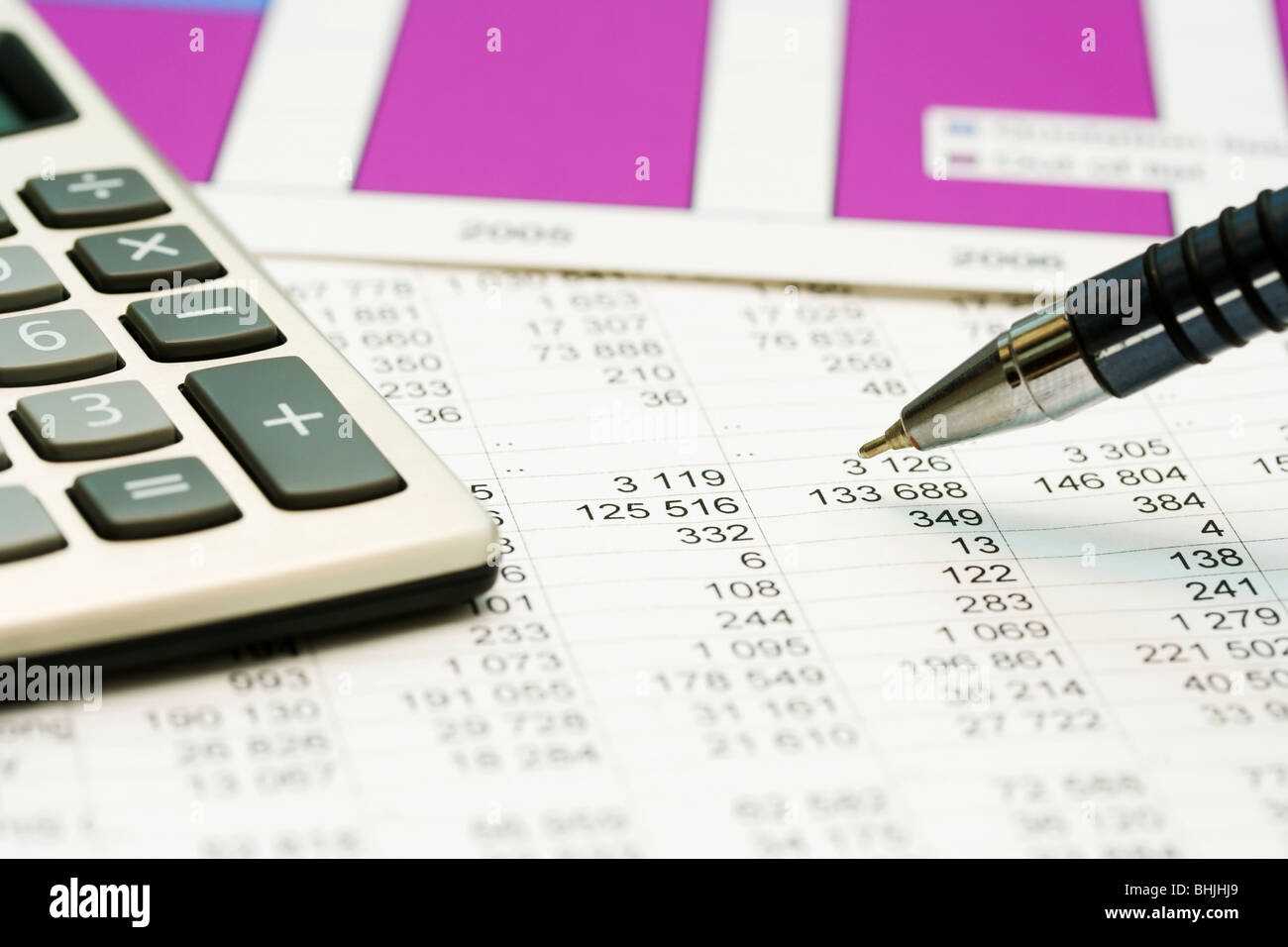 Analysis of stock market reports Stock Photo - Alamy