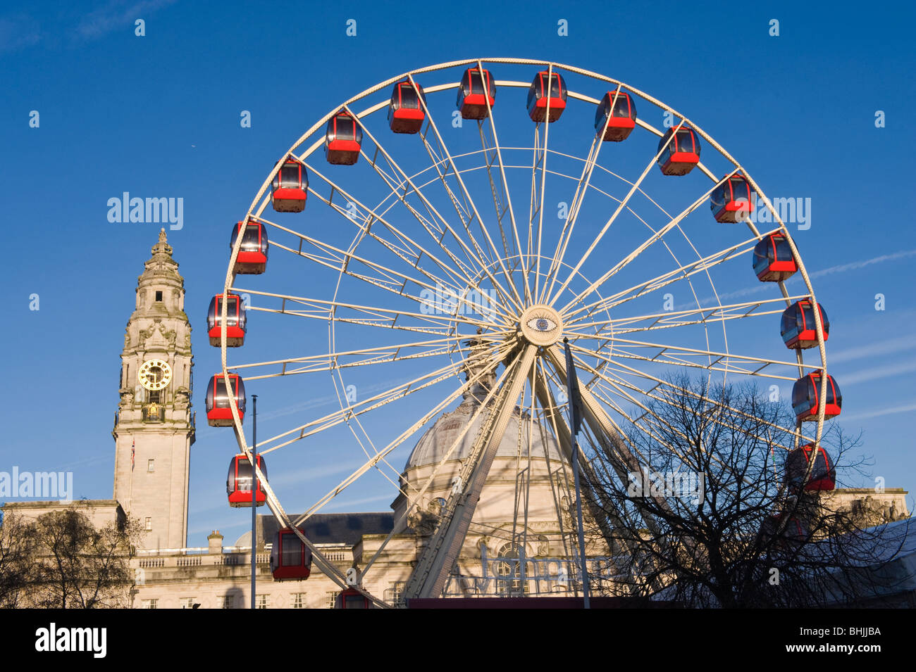 Big Wheel at fun fair in Cardiff South Wales UK Stock Photo - Alamy