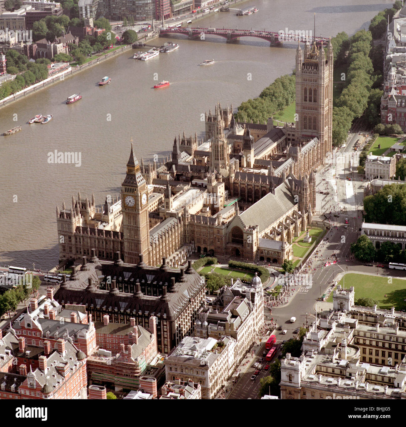 An aerial view of the palace of westminster hi-res stock photography ...