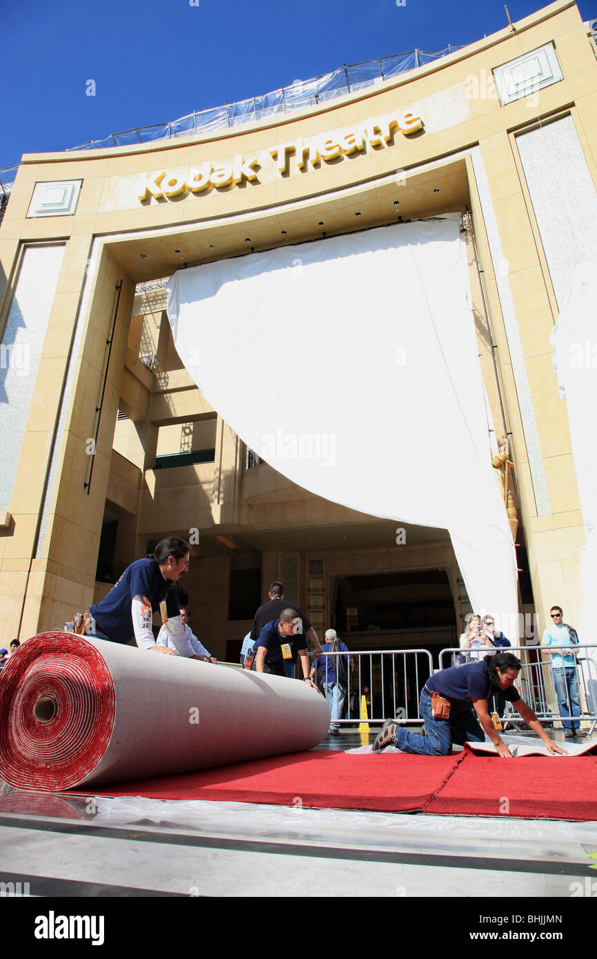 ROLLING OUT THE RED CARPET 81ST ACADEMY AWARDS SET UP HOLLYWOOD LOS ...