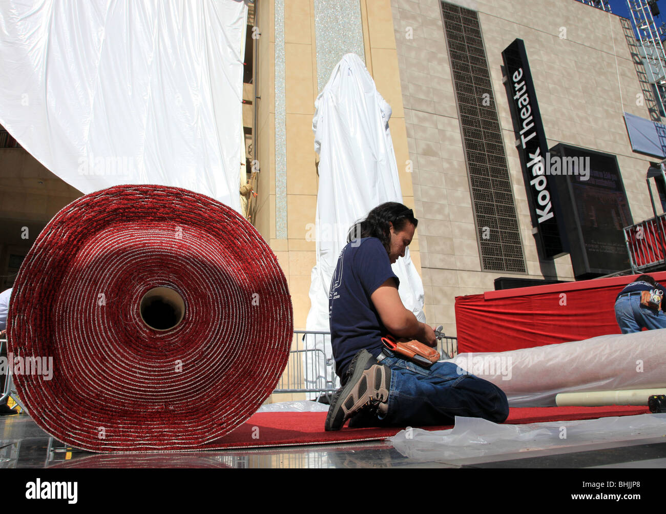 ROLLING OUT THE RED CARPET 81ST ACADEMY AWARDS SET UP HOLLYWOOD LOS ...