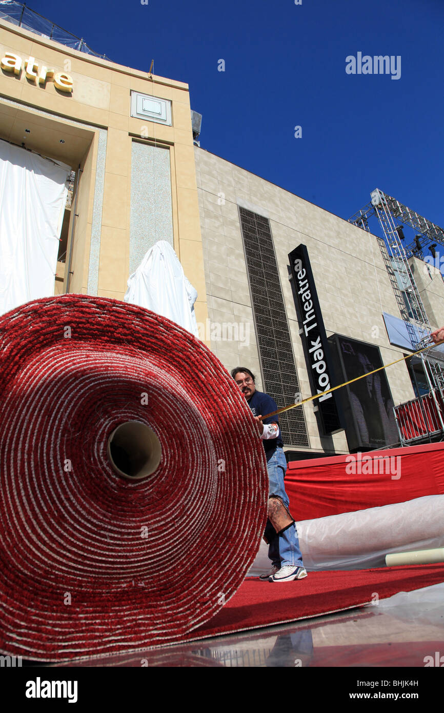 ROLLING OUT THE RED CARPET 81ST ACADEMY AWARDS SET UP HOLLYWOOD LOS ...