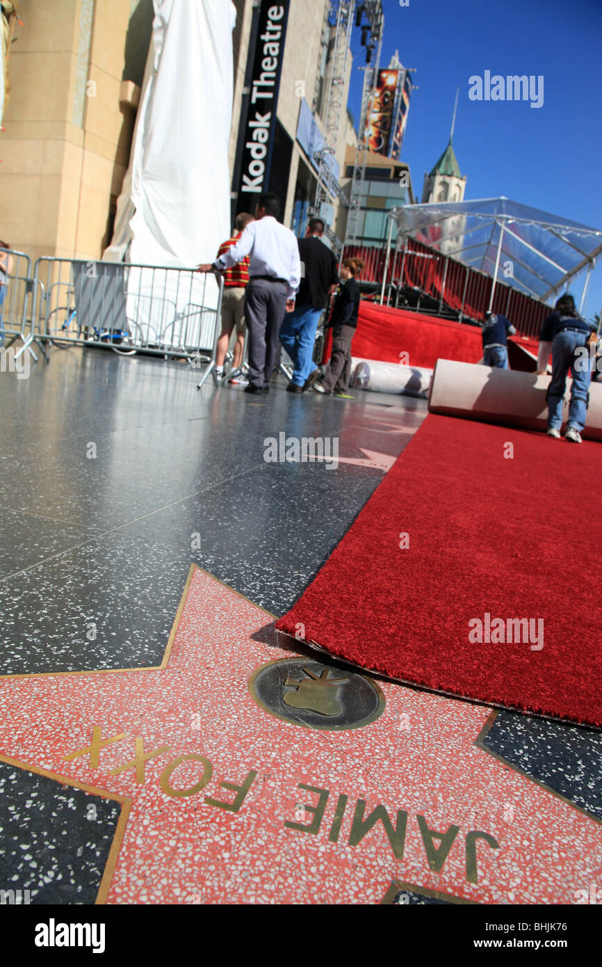 ROLLING OUT THE RED CARPET 81ST ACADEMY AWARDS SET UP HOLLYWOOD LOS ...