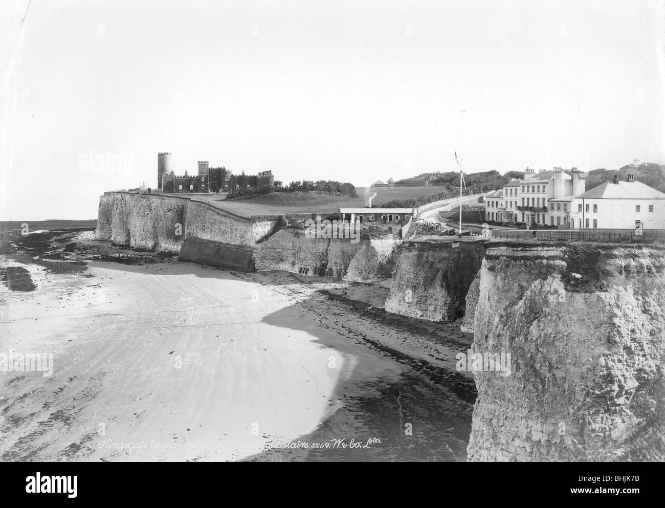 Kingsgate Castle and the beach, Broadstairs, Kent, 1890-1910. Artist ...