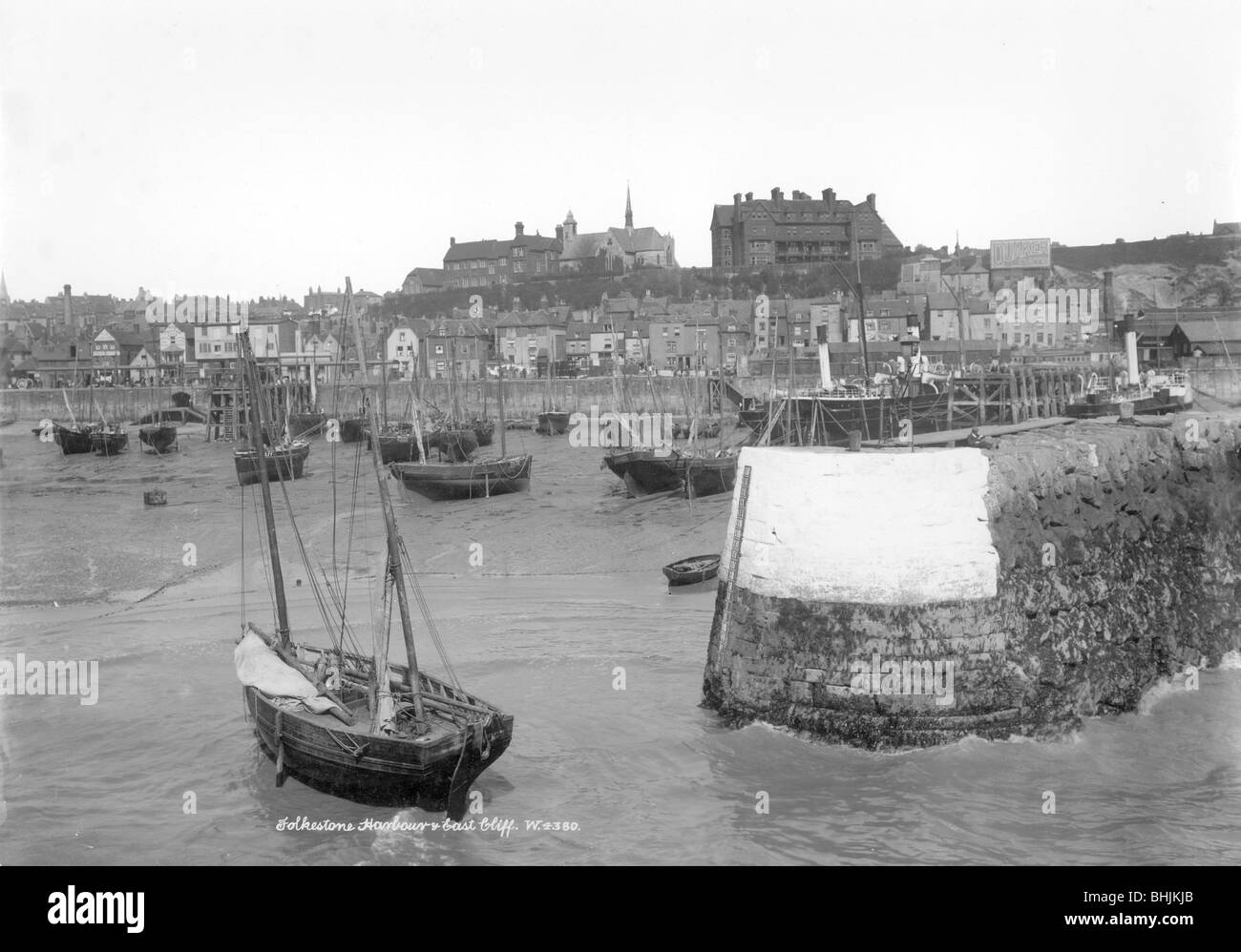 Folkestone Harbour, Folkestone, Kent, 1890-1910. Artist: Unknown Stock ...