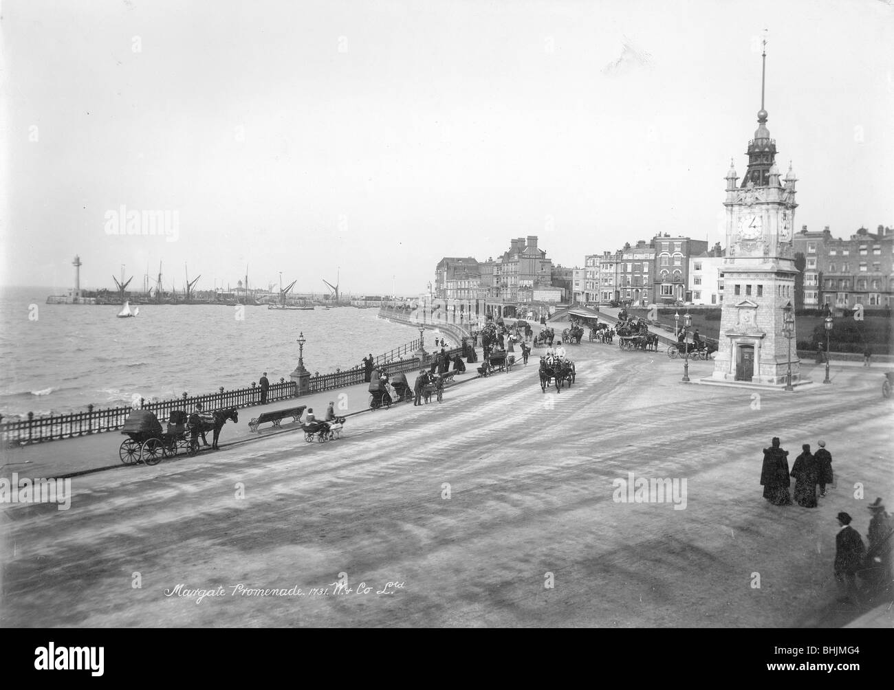 Margate promenade Black and White Stock Photos & Images - Alamy